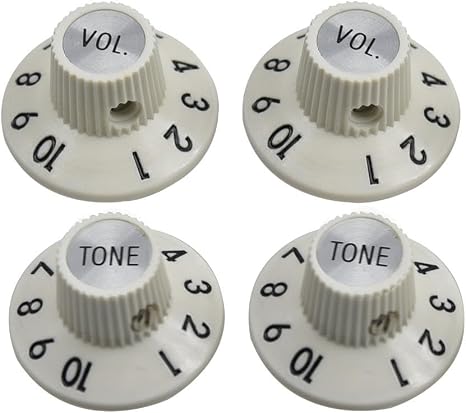 Amazon.com: KAISH Set of 4 Witch Hat Knobs with Set Screw 1/4" Guitar ...
