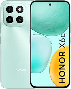 HONOR X6c 6GB RAM 256GB Storage, 50MP AI Camera, 5200mAh Battery, MediaTek Helio Ocean Cyan |1 ...