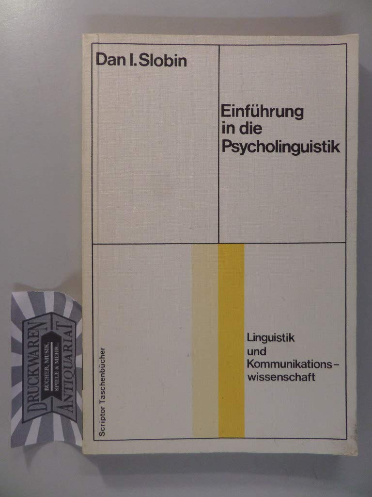 Amazon.co.jp: Einfuehrung in die Psycholinguistik. : Slobin, Dan I.: 本