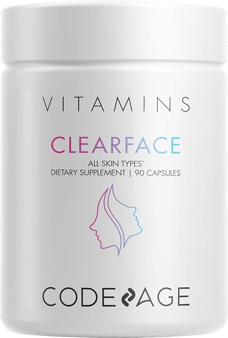 Amazon.com: Codeage Clearface Pantothenic Acid, Niacin Supplement, Vitamins A, C, D3, E ...