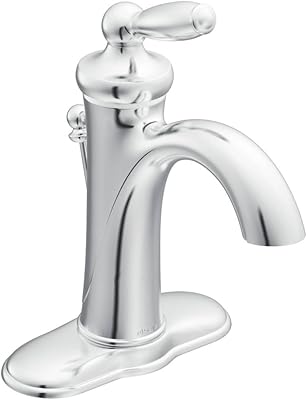 Moen Eva Chrome One-Handle Single Hole Bathroom Sink Faucet with ...