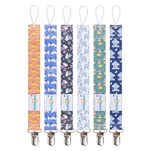 Snapklik.com : Babygoal Baby Pacifier Clips, 6 Pack Pacifier Holder ...