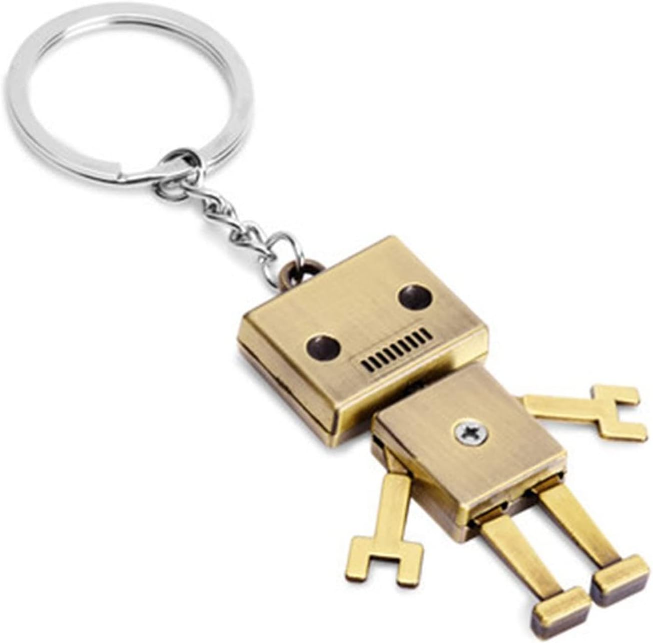 Amazon.com: Kawaii Movable Metal Robot Keychain keyring Fashion Crystal ...