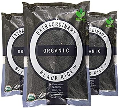 Amazon.com: Bgreen Organic Black Rice Pack of 3 Non-GMO Kosher Gluten ...