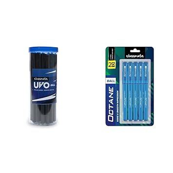 Classmate Uvo Ball Pen & Classmate Octane- Blue Ball Pens (pack Of 5 ...