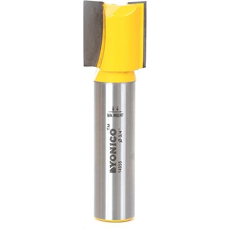 YONICO Straight Router Bits 3/4-Inch Diameter X 3/4-Inch Height 1/2 ...