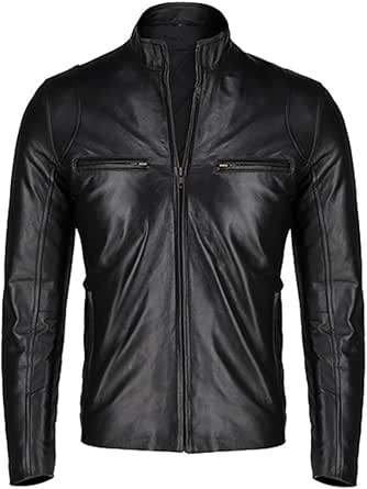 Excelled Leather Men’s slim fit leather jacket men Motorcycle Jacket ...
