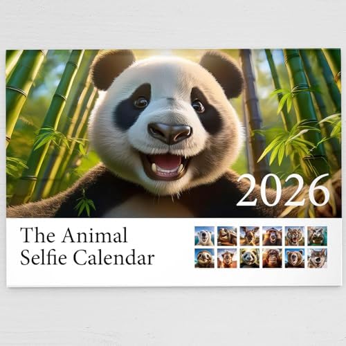 2026 Animal Selfie Wall Calendar Featuring Cute & Funny Images of ...