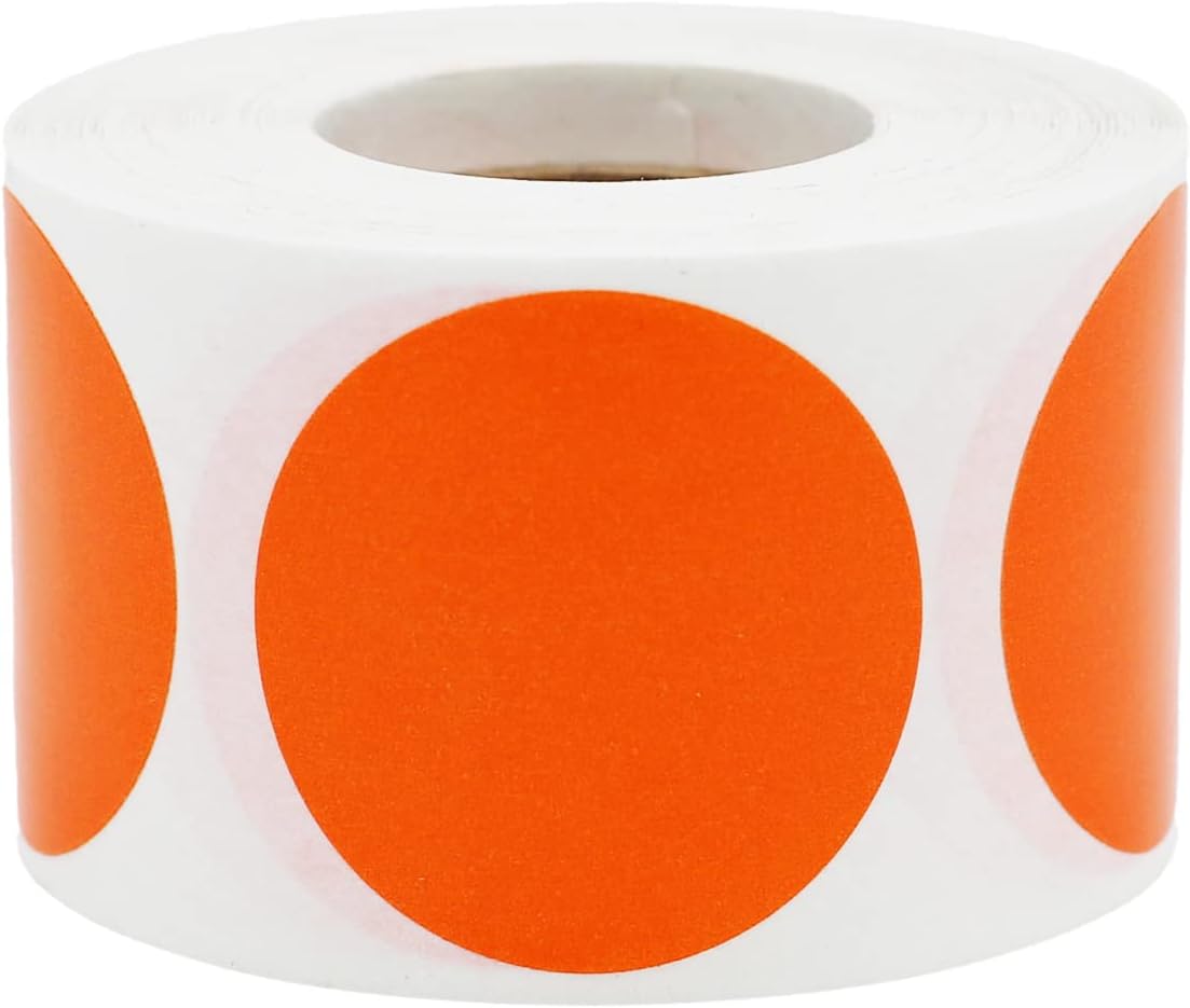 Amazon.com : Orange Color Coding Labels for Organizing Inventory 1 1/2 ...