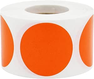 Amazon.com : Orange Color Coding Labels for Organizing Inventory 1 1/2 ...