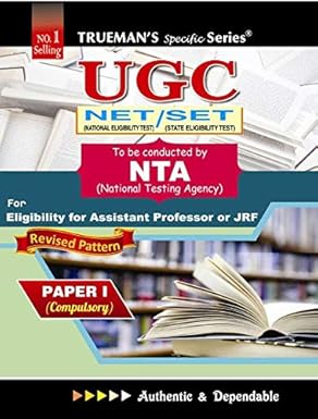 Buy Trueman's UGC NET/SET General Paper I Book Online at Low Prices in India | Trueman's UGC NET ...