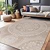 Amazon.com: Luul Home Medallion Outdoor Rug 9x12 Washable Outside ...