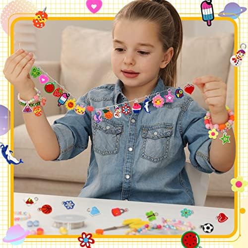 Amazon.com: 210 Pcs Silicone Bracelet Charms Rubber Bracelet Charms ...