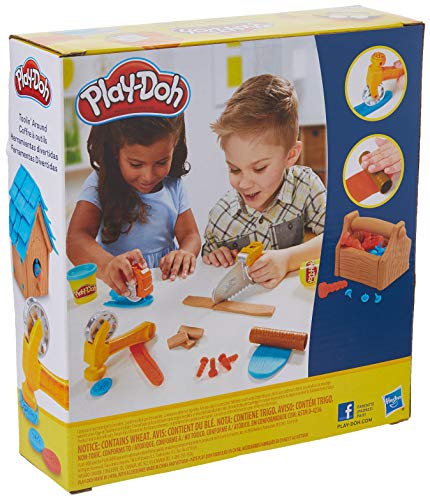 Play-Doh Toolin' Around Toy Tools Set for Kids with 3 Non-Toxic Colors ...
