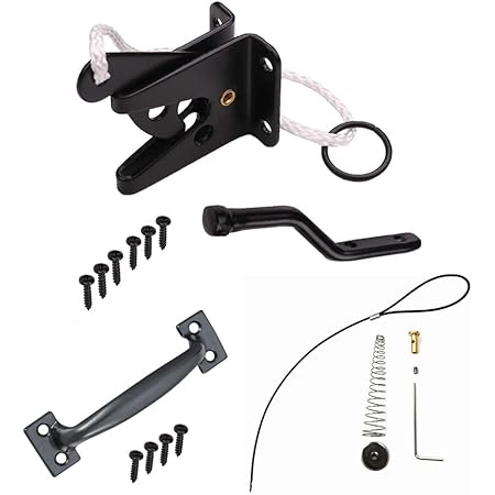 Amazon.com: Self Locking Gate Gravity Latch Stainless Steel Spring ...