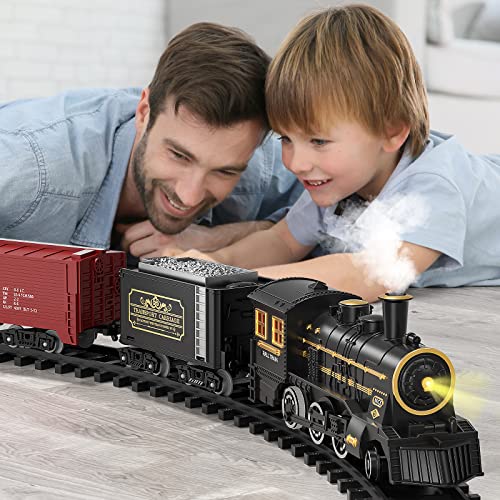 Snapklik.com : TEMI Steam Train Toy Set For Boys 3 4 5 6 7 Years