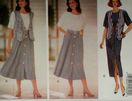 Butterick 6689 Sewing Pattern for Vest and Dress Misses Sizes 12 14 16 ...