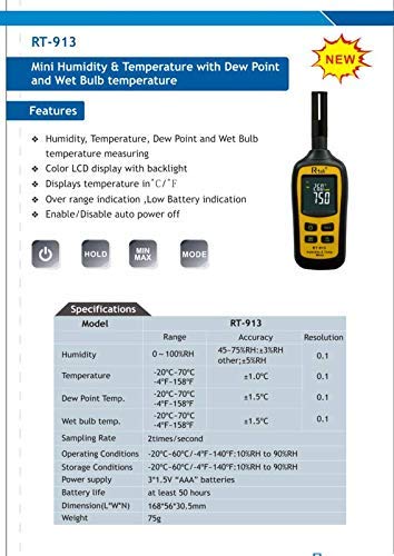 R TEK Digital & Temp. Meter : Amazon.in: Industrial & Scientific