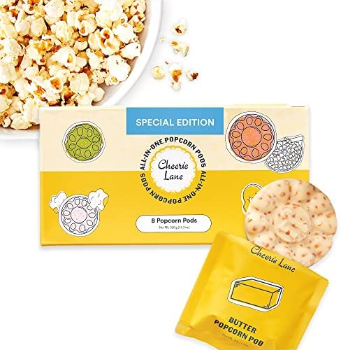 Amazon.com: Cheerie Lane Popcorn "Snack Size" 8-pod pack, Gourmet ...