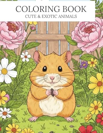 Amazon.com: COLORING BOOK | Cute & Exotic Animals: A Coloring Journey ...