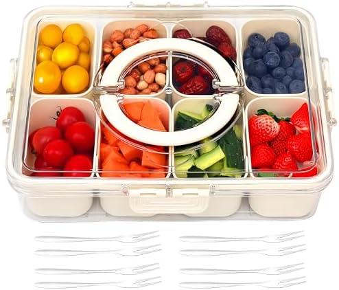 Amazon.com: fortheast Snackle Box Container- Portable Divided Serving ...
