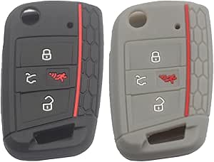 Amazon.com: Btopars 2pcs 4 Buttons Silicone Rubber Remote Flip Key Fob ...