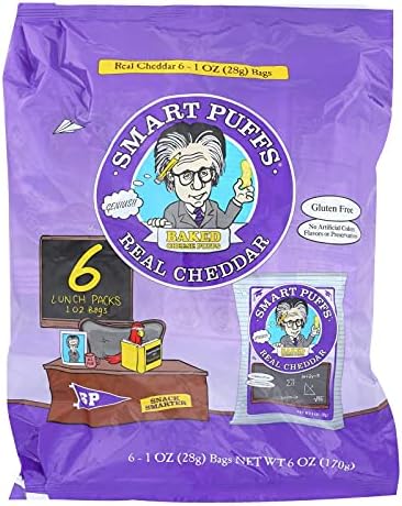 Amazon.com: Pirate's Brand Smart Puffs, Wisconsin Cheddar, 1 Ounce, 6 ...