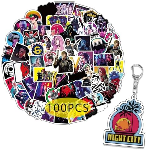 Amazon.com: Pounchi Video Game Stickers (100pcs with Keychain Pendant ...