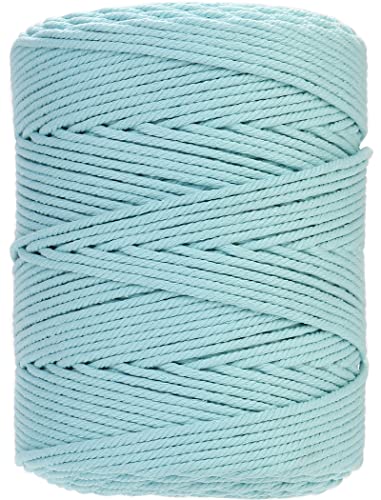 GOHOF Macrame Cord 4mm x 300m Premium Cotton Macrame Rope, 4 Strand ...