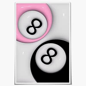 Amazon.com: SFAOHPR Trendy 8 Ball Poster Pink and Black Preppy Print Y2K Room Decor Aesthetic ...