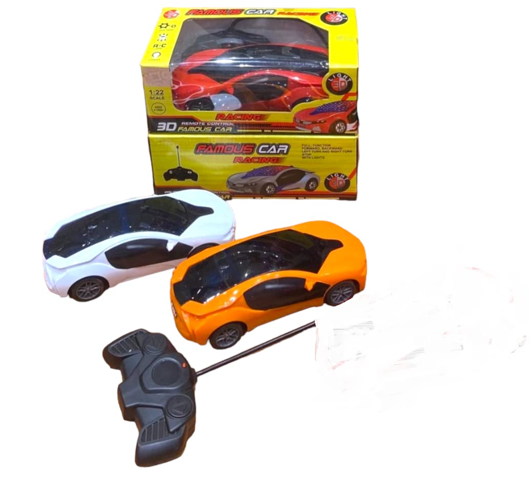 SA SPORTS & TOYS 3D Light Fantasy Remote Control 4 Way Drive Modern Car ...