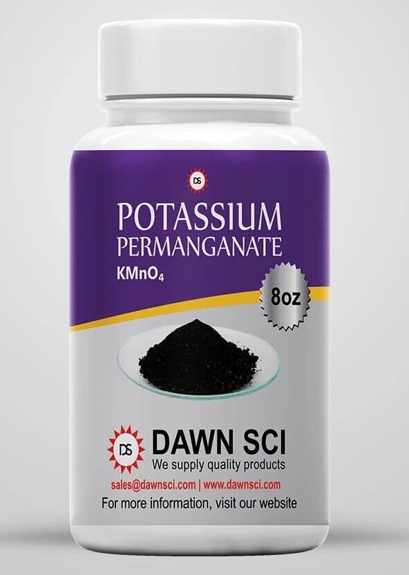 Amazon.com: Potassium Permanganat Reagent Grade 10 OZ Free Flowing ...