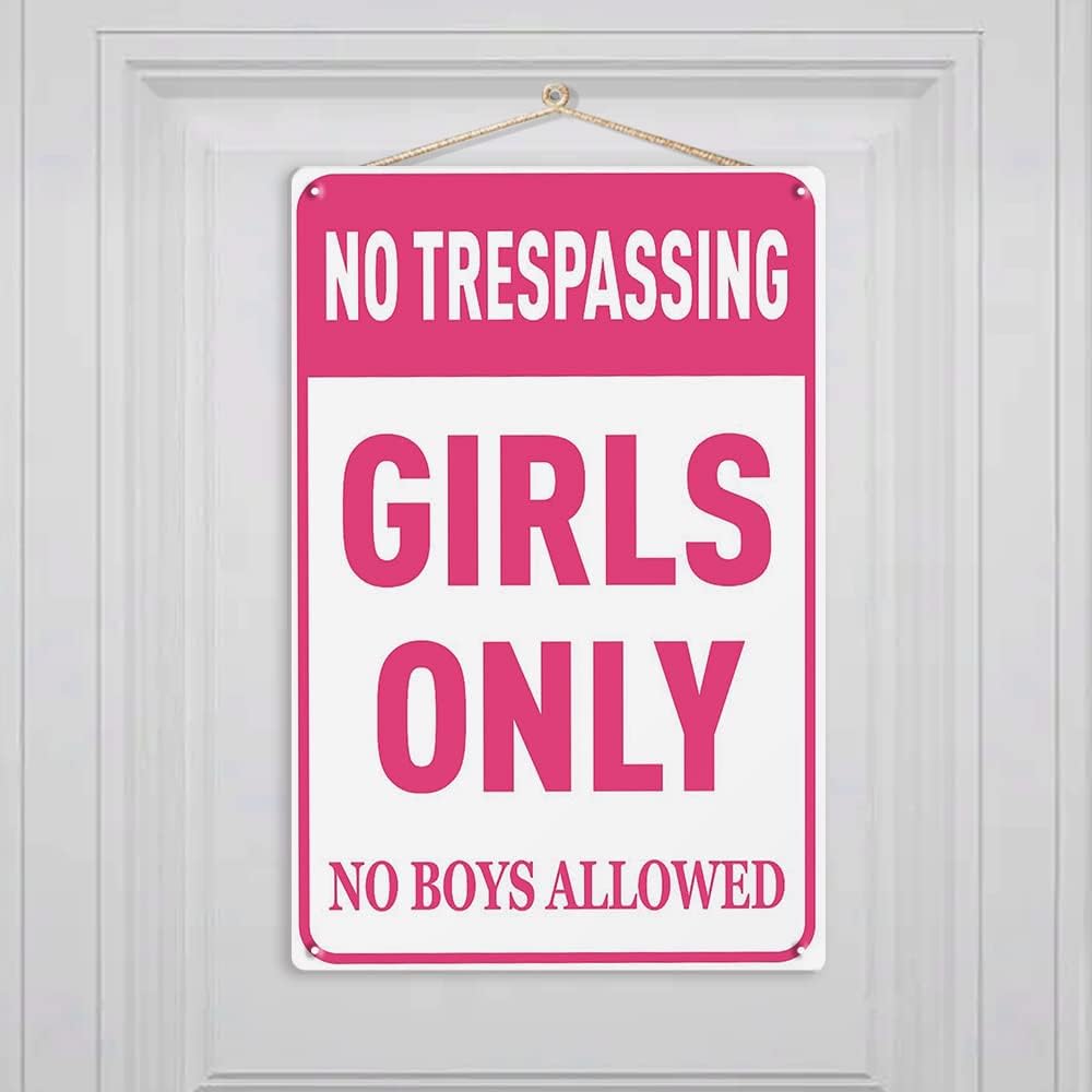 Amazon.com: Girls Only Sign - No Trespassing Girls Only No Boys Allowed ...