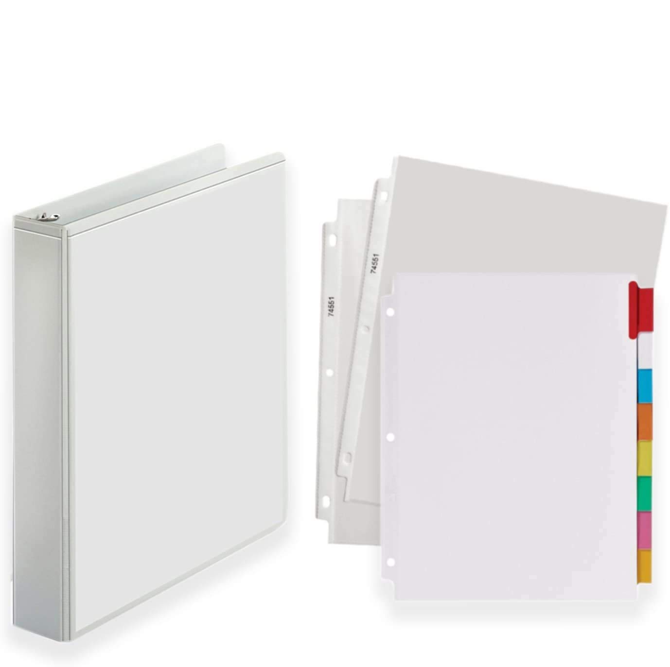 Buy 3-Ring Binder, Presentation View Binders - with 20 Top-Loading Poly ...