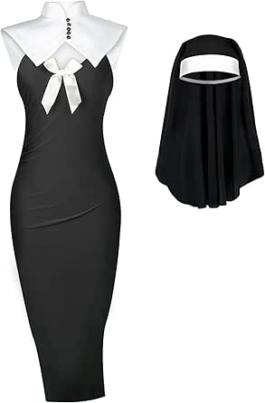 Amazon.com: Rolemix Sexy Nun Costume for Women Halloween Nun Cosplay ...