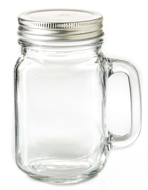 Vittori Set 6 Tarros Vaso Mason Jar Liso Vintage Vidrio 480ml con tapa ...