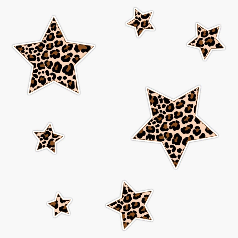 Amazon.com - Cheetah Stars Pack Sticker Vinyl Waterproof Sticker Decal ...