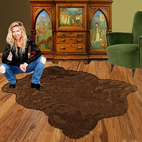Amazon.com: Exotic Buffalo Rug, Bear Skin Area Rug, Plush Faux Fur ...