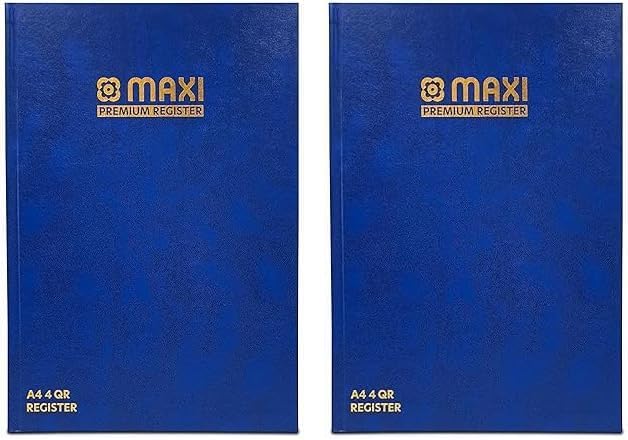 Maxi Premium Register A4 4QR 192 Sheets. (Pack of 2) : Amazon.ae ...