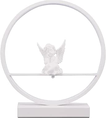 Table Desk Lamp Circle Dimmable LED Table Lamp Modern Round Lamp ...