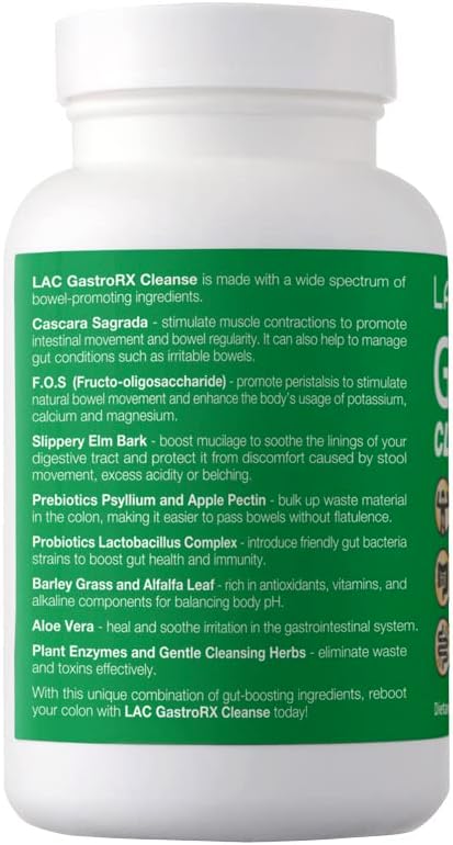 LAC Greens Cleanse Colon Guard (120 Vegicaps) – Yaxa Colombia