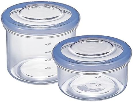 Amazon.com | Hario Glass Container with Glass Lid 23oz 17oz, 2pcs Set ...