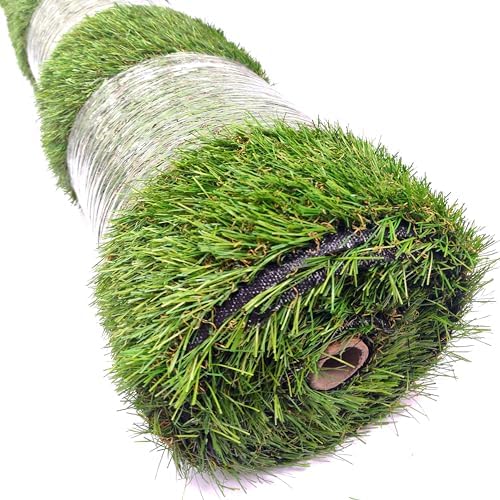 WALPLUS 4m x 1m - 15mm Pile Height Artificial Grass Astro Garden ...
