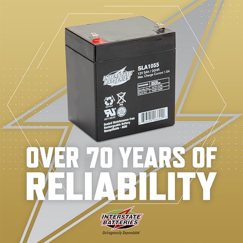 Interstate Batteries 12V 5Ah Battery (F1 Terminal) SLA AGM - Want It All