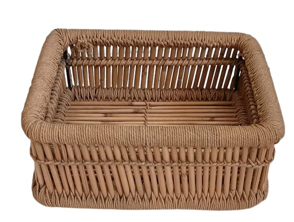 SS Indian Handicrafts Natural Iron With Pampus & Rope Basket Mudha ...