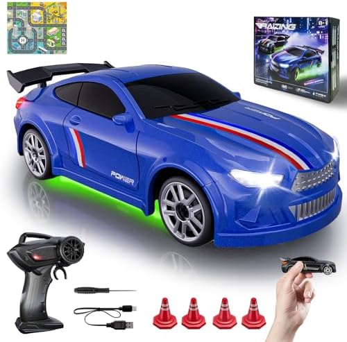 Amazon.com: Mini RC Drift Car 1:64 Scale, Remote Control Car with LED ...