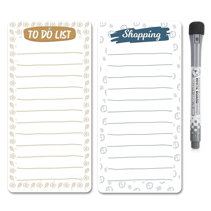 AccuPrints Magnetic to Do List Shopping List Combo | Size 11 x 4 inch ...