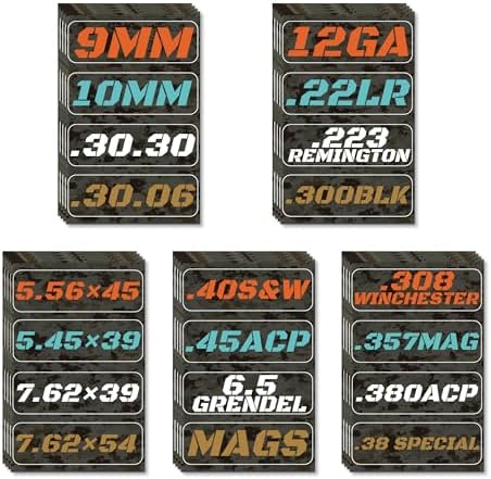 Amazon.com: Ammo Can Vinyl Sticker Set - Ammo Can Labels Set -Caliber ...