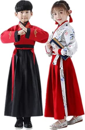 Amazon.com: TANZEQI Chinese Traditional Hanfu Dress Suit for Boys and ...