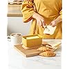 Amazon.com | Hasense Ceramic Butter Dish with Sealing Lid, Large Yellow Butter Container for ...